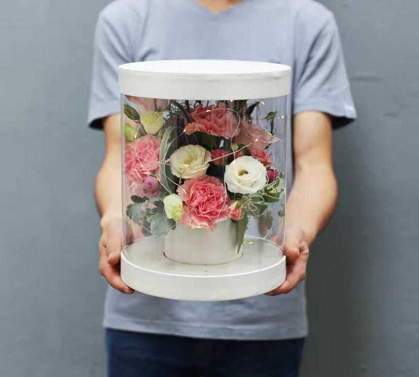 Transparent Flower gift bucket. – Orchid Grace