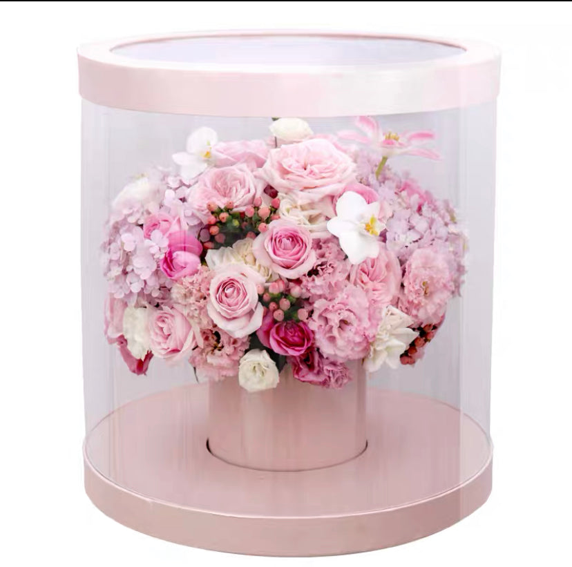 Transparent Flower gift bucket. – Orchid Grace